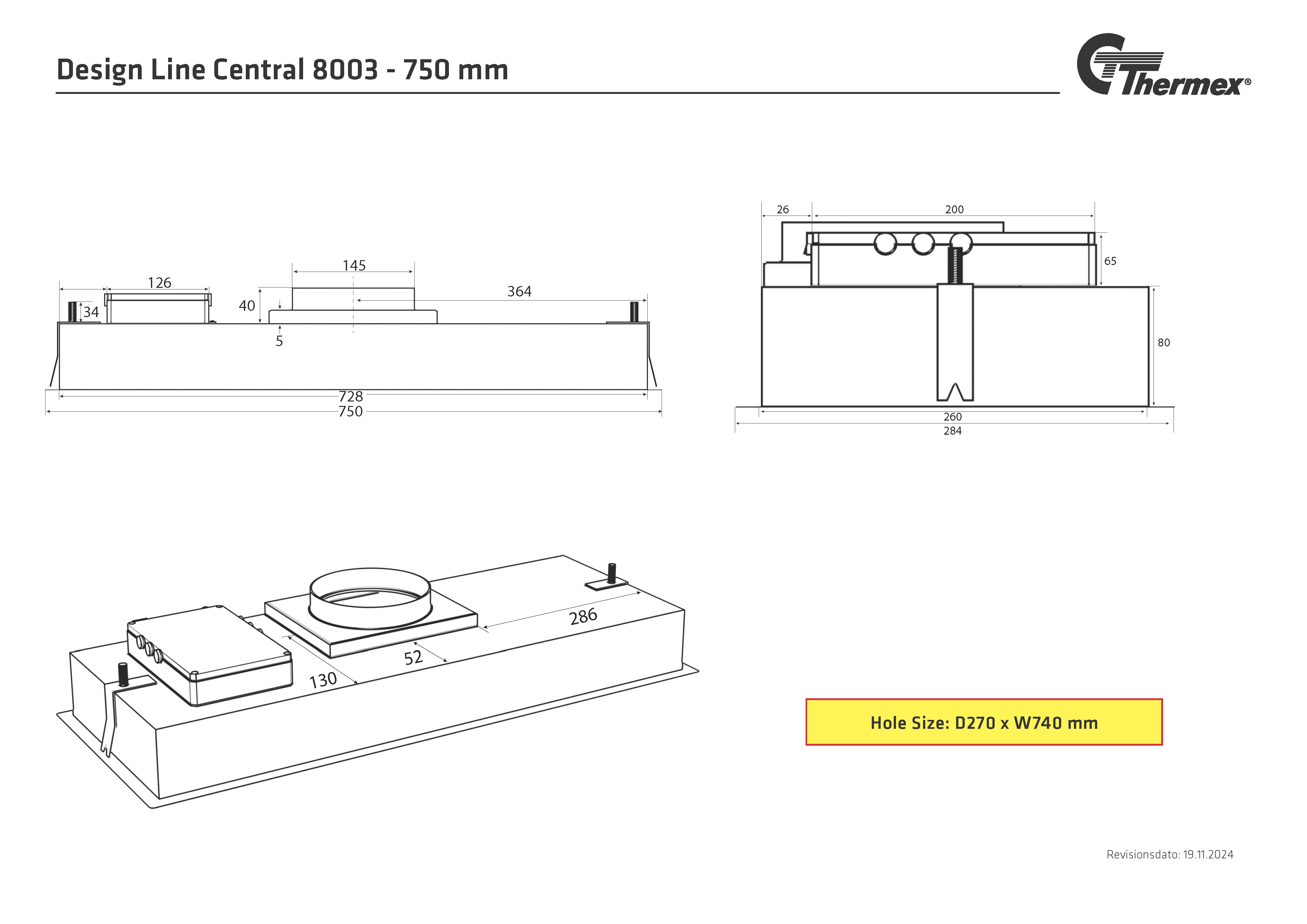 Design Line Central 8003 Timer - 80 cm - white